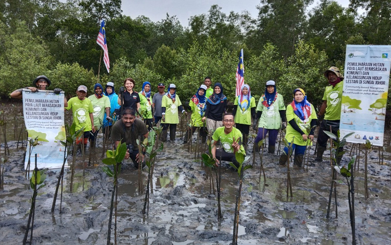 Aramco Malaysia's National Day Mangrove Planting Program | Aramco Malaysia